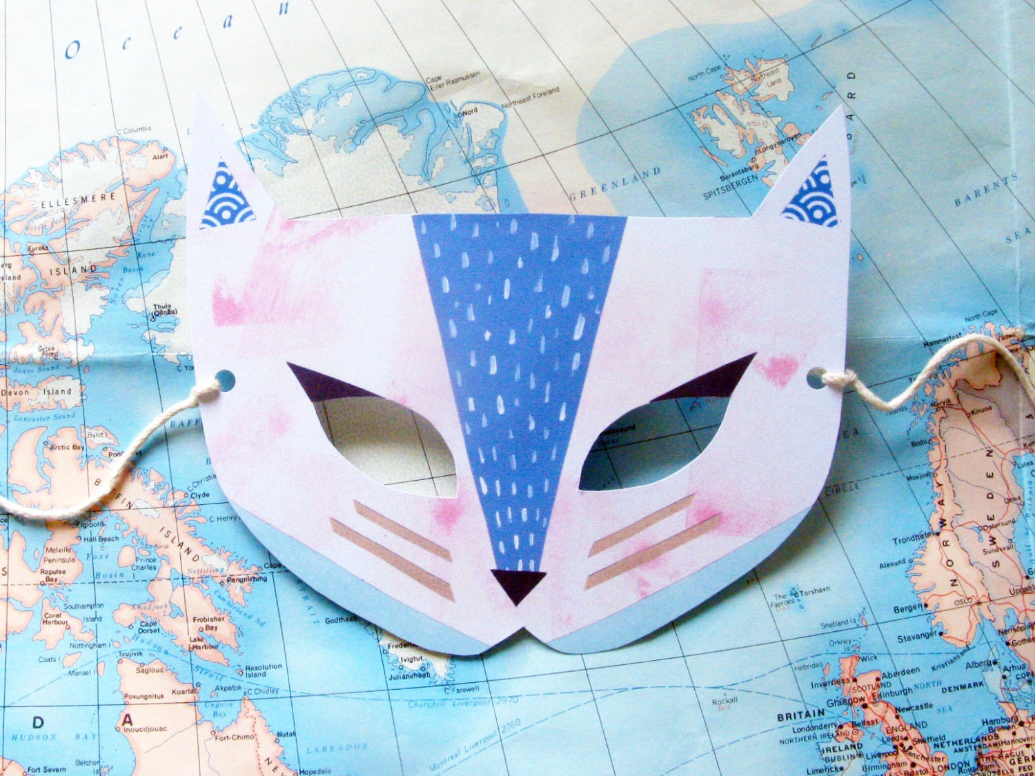 Printable Cat Paper Mask, Gift, Home Decor, Woodland Forest Party or ...