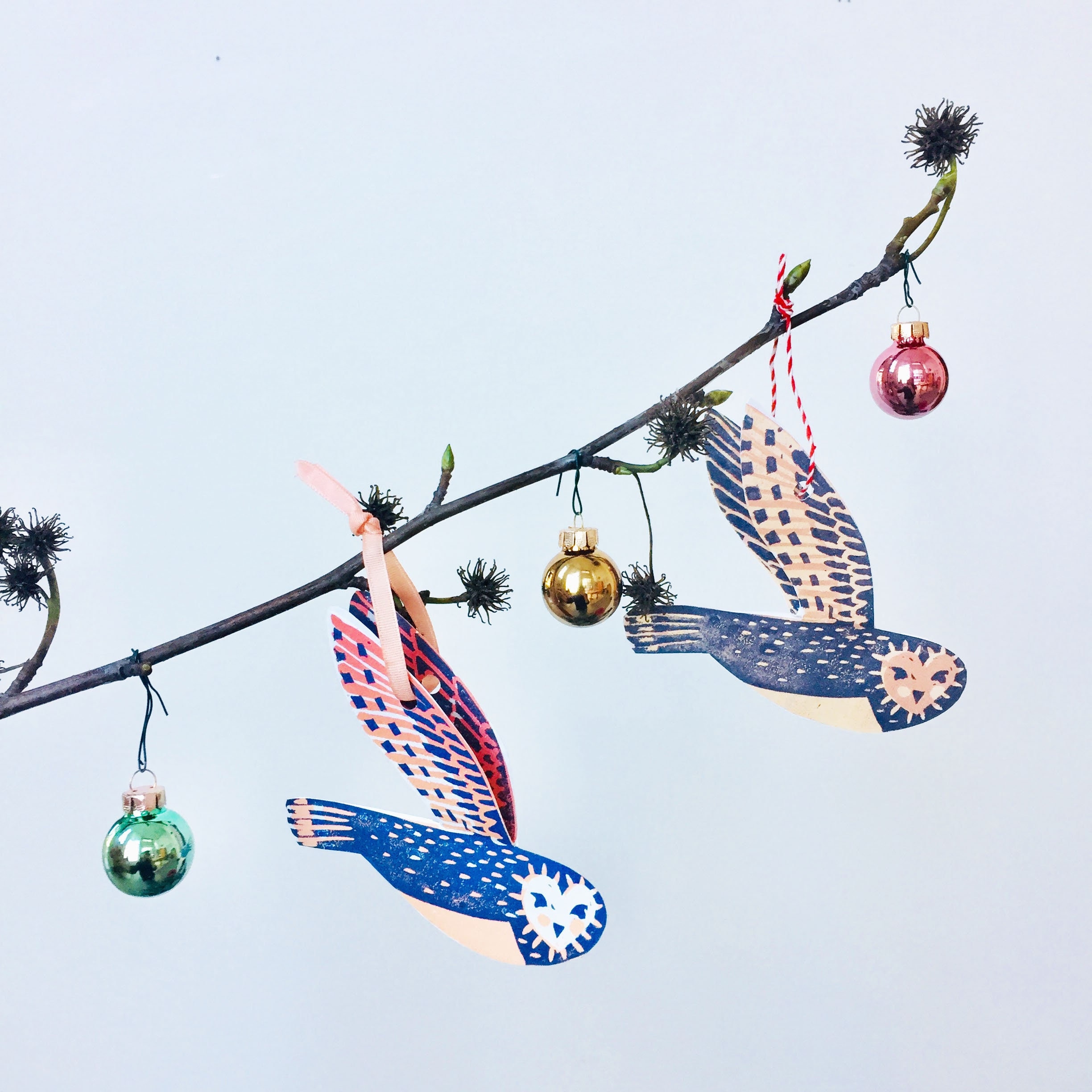 Printable Owl Ornament Christmas Craft DIY - Etsy