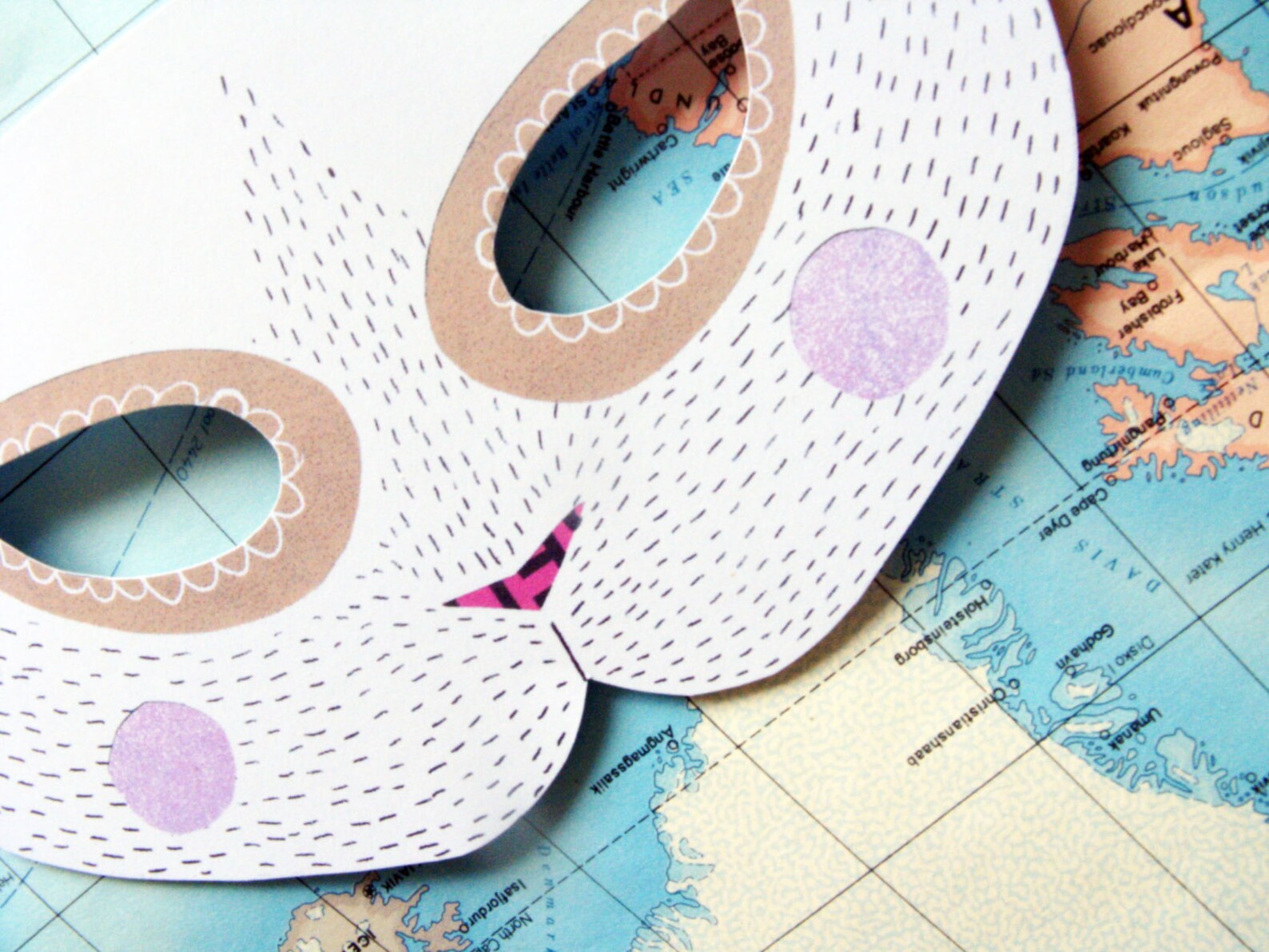 Printable Bunny Rabbit Paper Mask, Gift, Home Decor, Woodland Forest ...