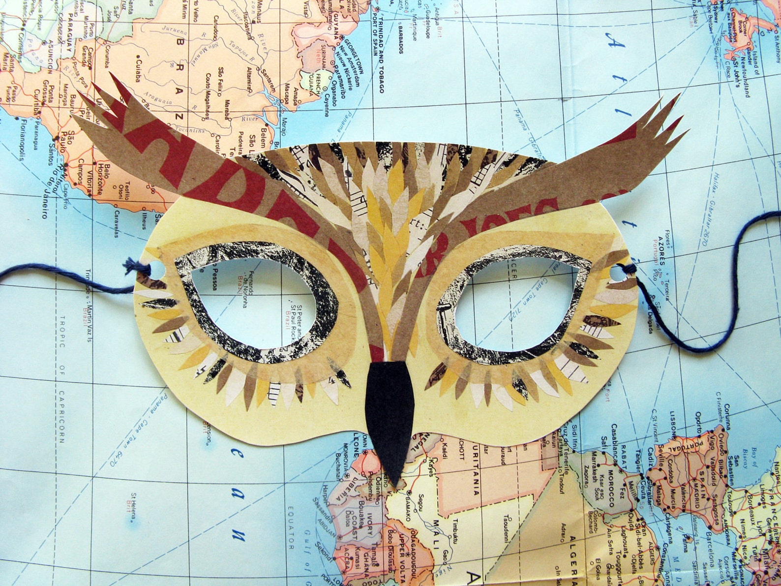 Printable Owl Mask, Paper Animal Mask, Home Decor, Gift, Woodland ...