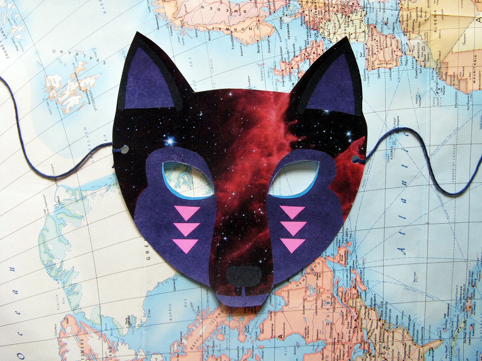 Printable Paper Animal Mask Set Gift Home Decor Woodland | Etsy