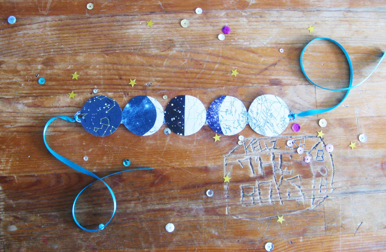 Printale Paper Party Crown, Moon Phases - Etsy