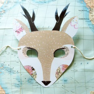 Printable Deer Paper Mask, Gift, Home Decor, Woodland Forest Party or ...
