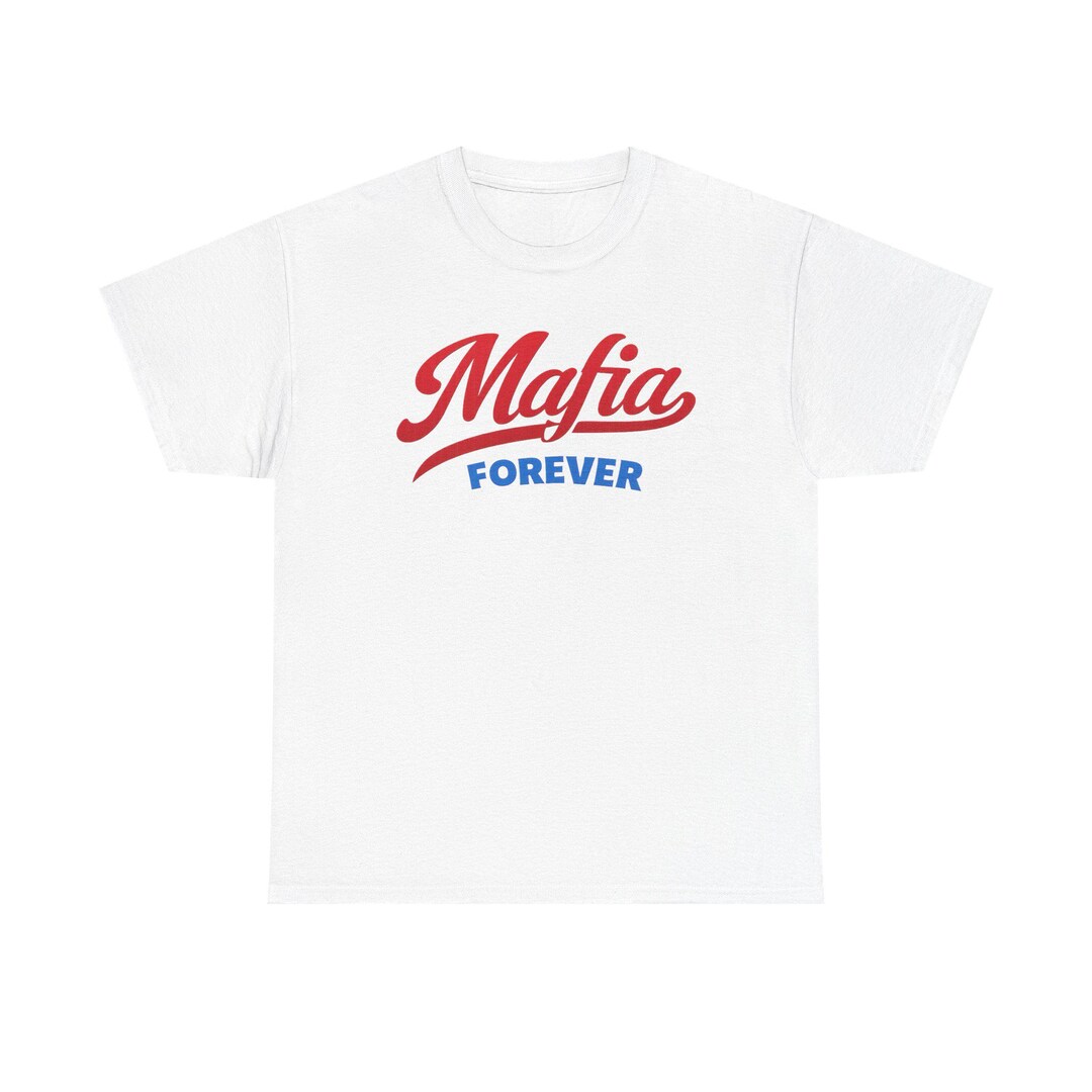 Mafia Forever Tee | Retro Script Logo, Typography Back Print - Etsy