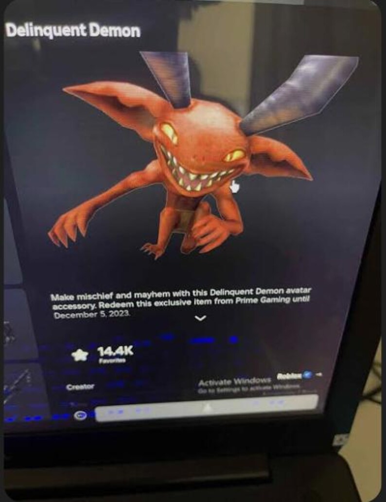 Roblox Delinquent Demon Shoulder Pet | All Platforms | Fast Delivery - Etsy
