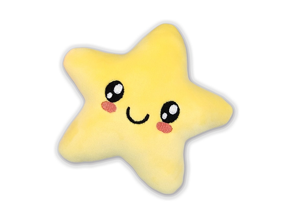 Happy Star Plush - Cute Handmade Plushie - Nursery Decor - Kawaii Baby ...