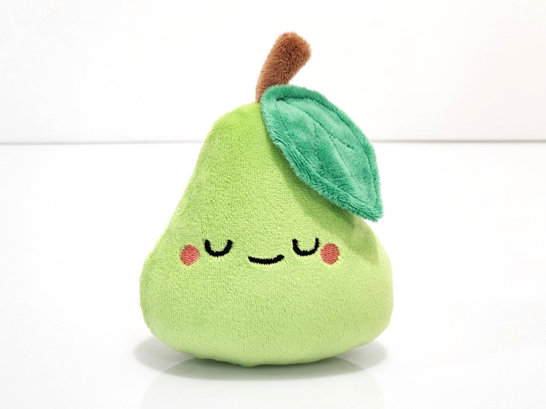 Pear Plush (green) - Kawaii Fruit Plushie - Gift for Babyshower - Baby ...