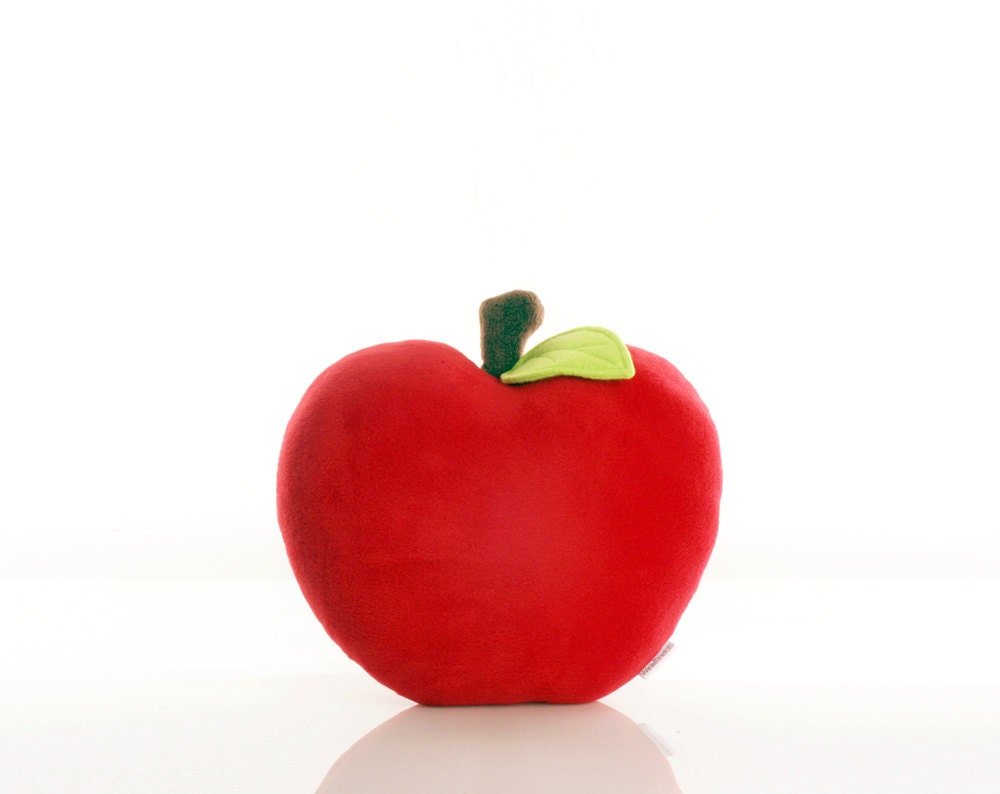 Red Apple Pillow Set (2 Whole Apples - Both Sides Red) - Etsy