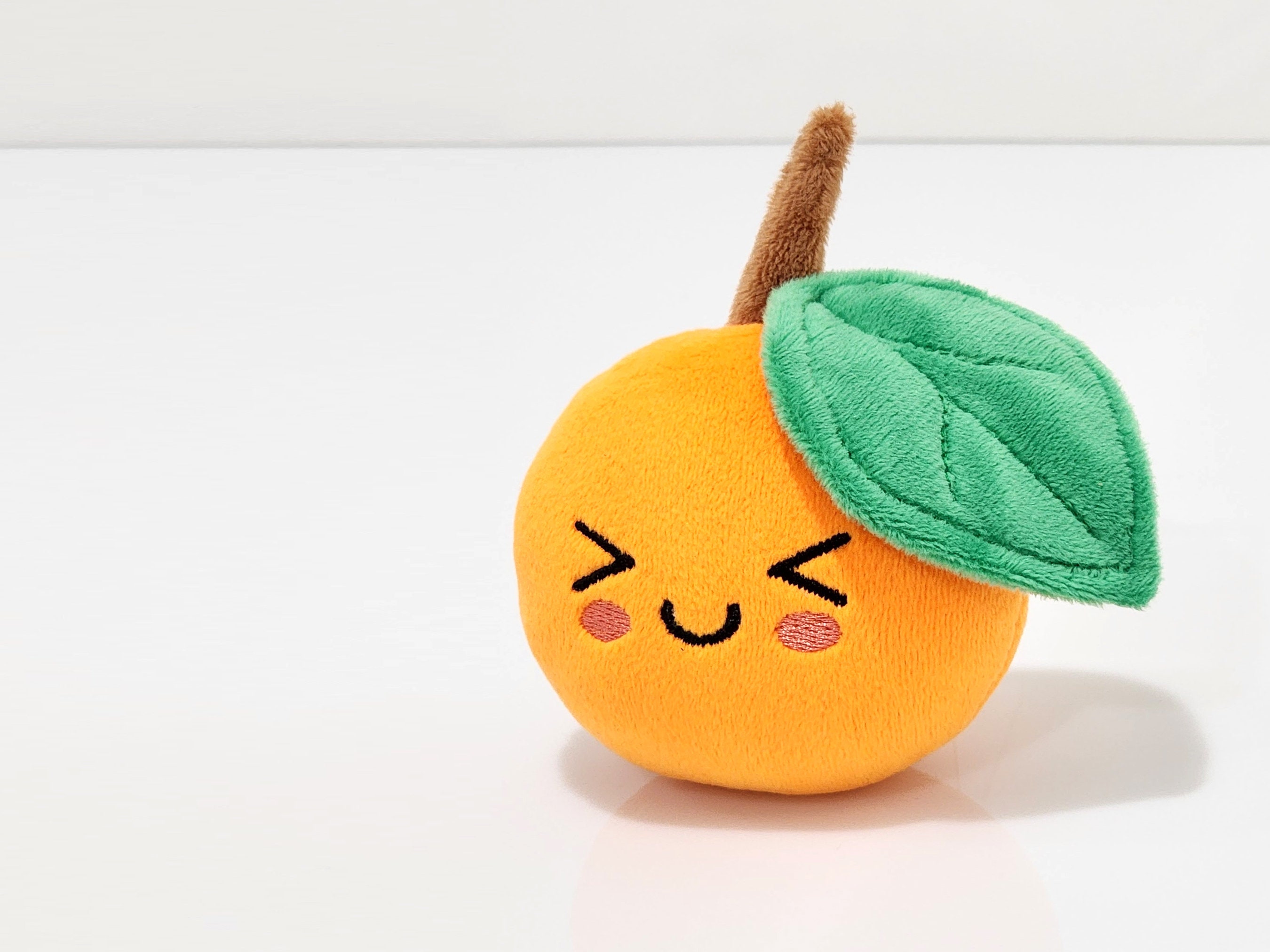 Kawaii Orange Plushie - Cute Orange Plush, Fruit Nursery Decor, Orange ...