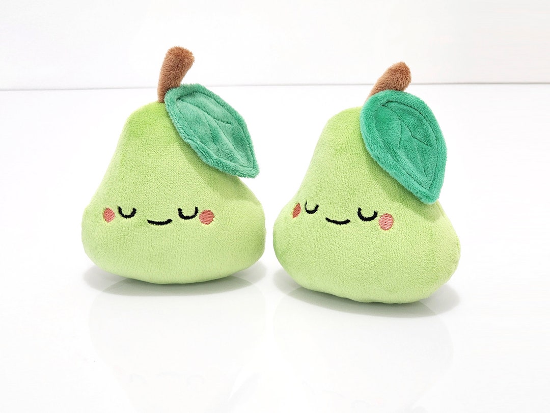 2 Pear Plush Set (green) - Kawaii Fruit Plushie - Gift for Baby - Baby ...