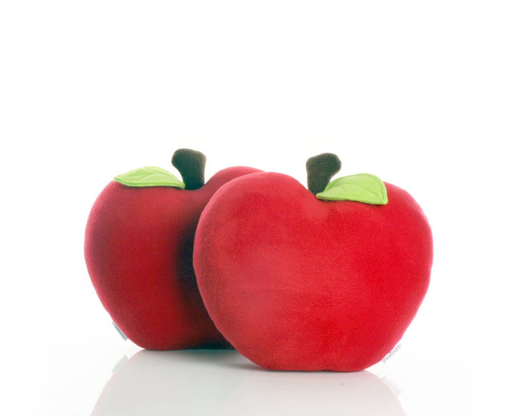 Red Apple Pillow Set (2 Whole Apples - Both Sides Red) - Etsy