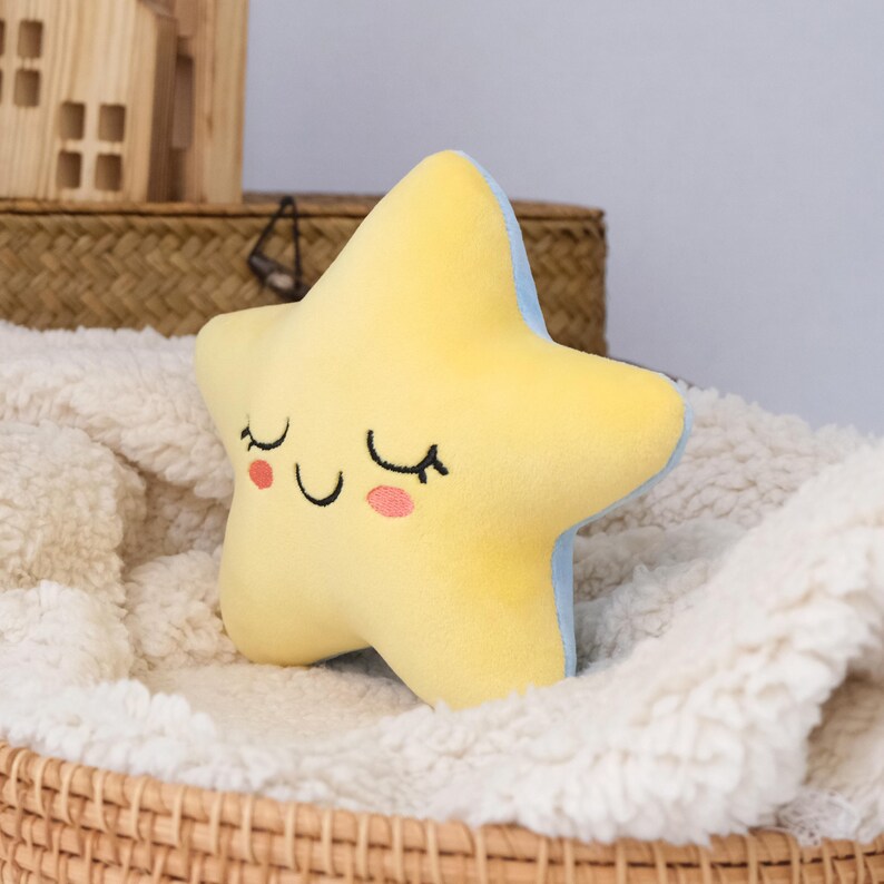 Bedtime Star Yellow/blue (double Sided) Plush - Etsy