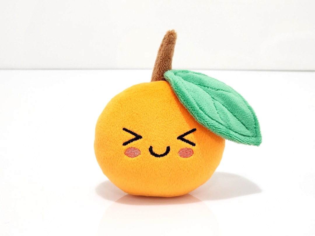 Cute Orange Plush Kawaii Fruit Plushie Gift for Babyshower Baby First ...