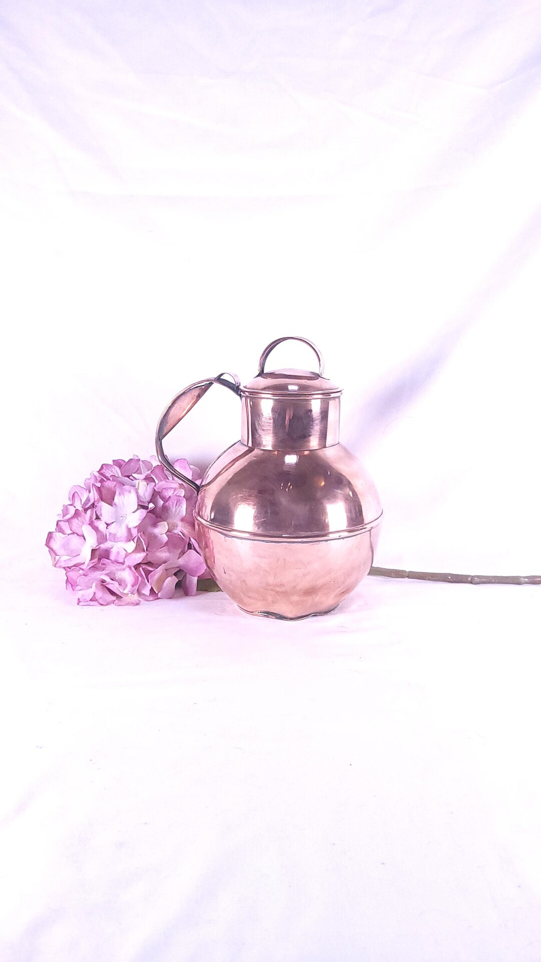 Antique Guernsey Copper Milk Creamer Jug - Lidded Pitcher Circa 1870 ...