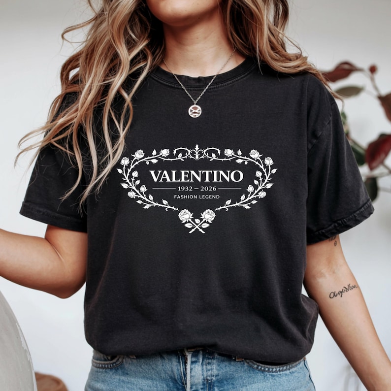 Valentino Tribute Shirt, Fashion Legend Memorial Tee, Designer Icon ...