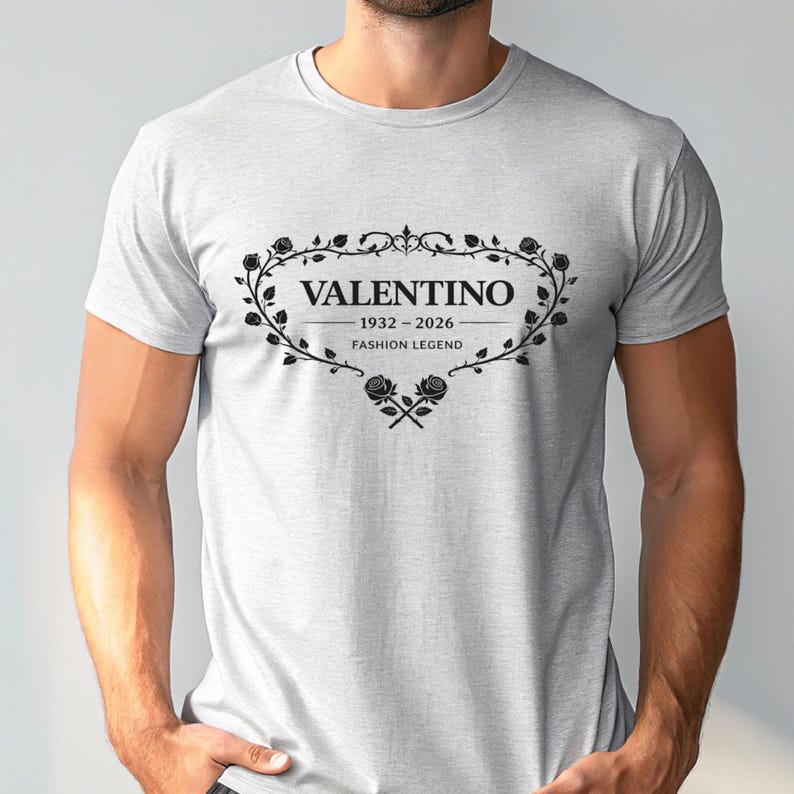 Valentino Tribute Shirt, Fashion Legend Memorial Tee, Designer Icon ...
