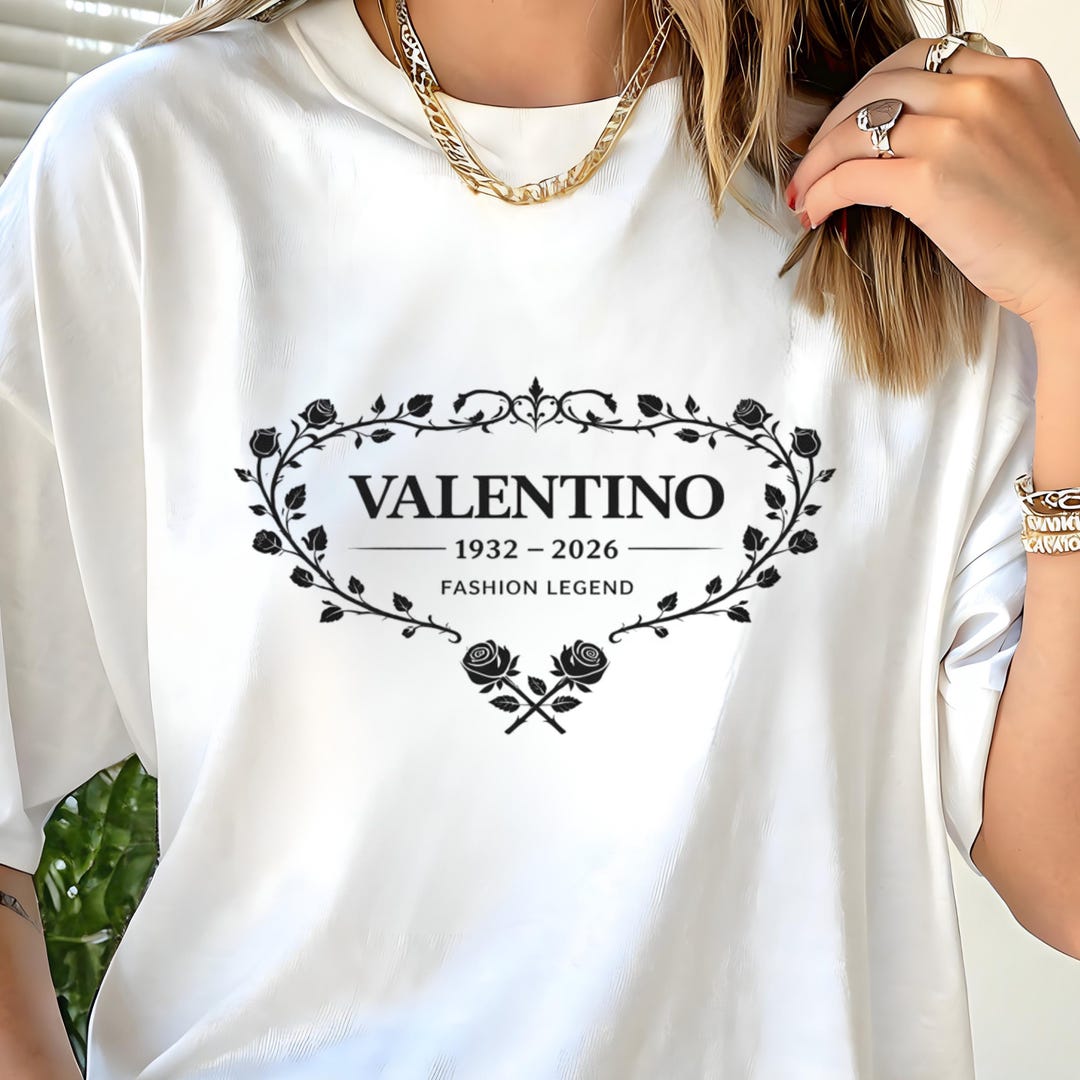 Valentino Tribute Shirt, Fashion Legend Memorial Tee, Designer Icon ...