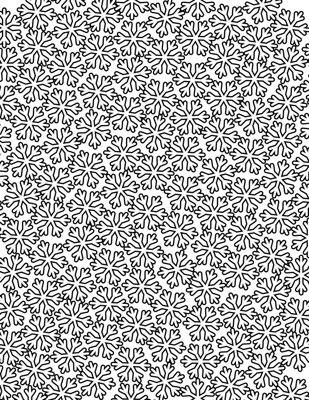 Sneezing Snowflakes Coloring Page - Etsy