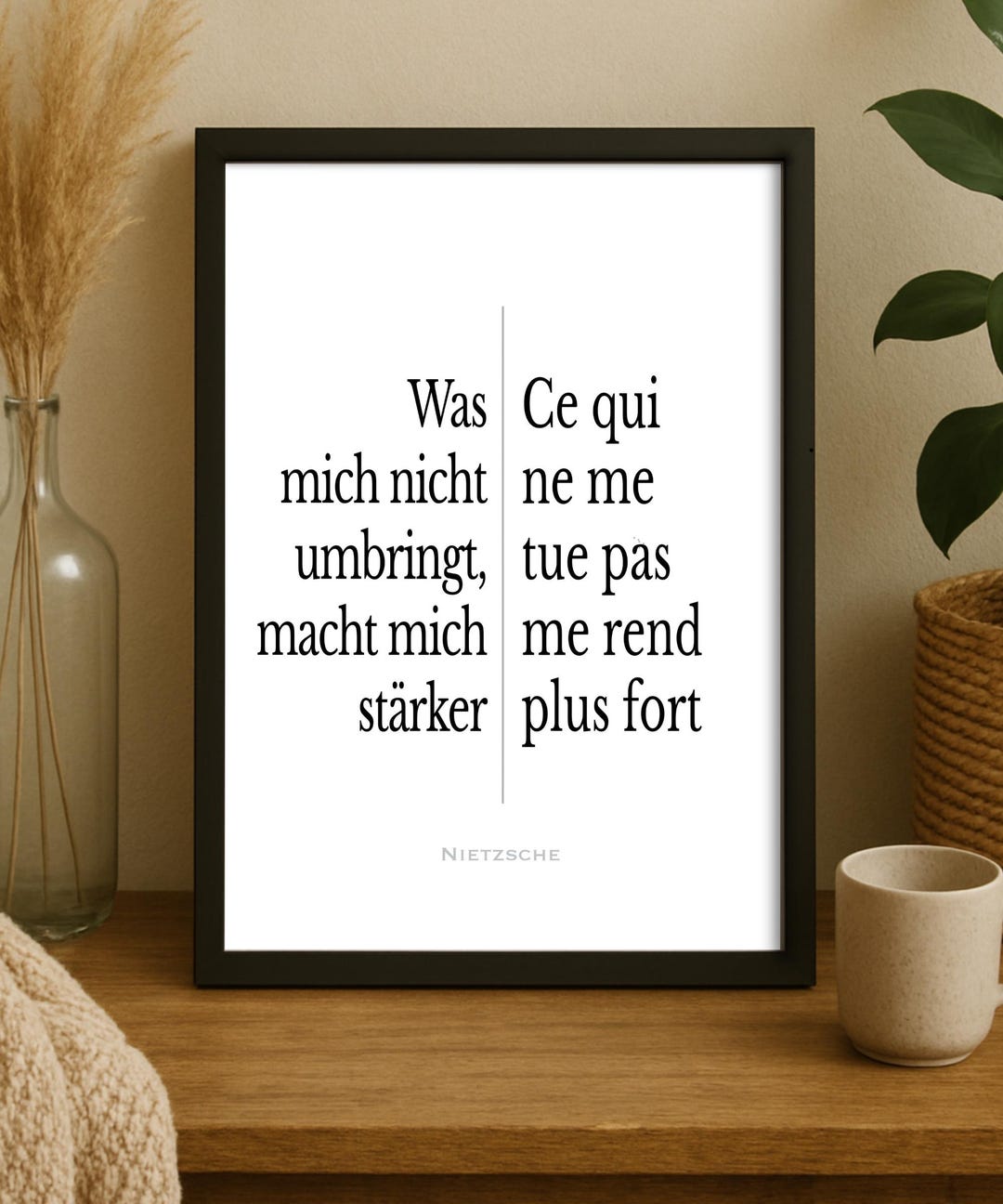 Bilingual French-german Nietzsche Quote Poster | Digital Download - Etsy