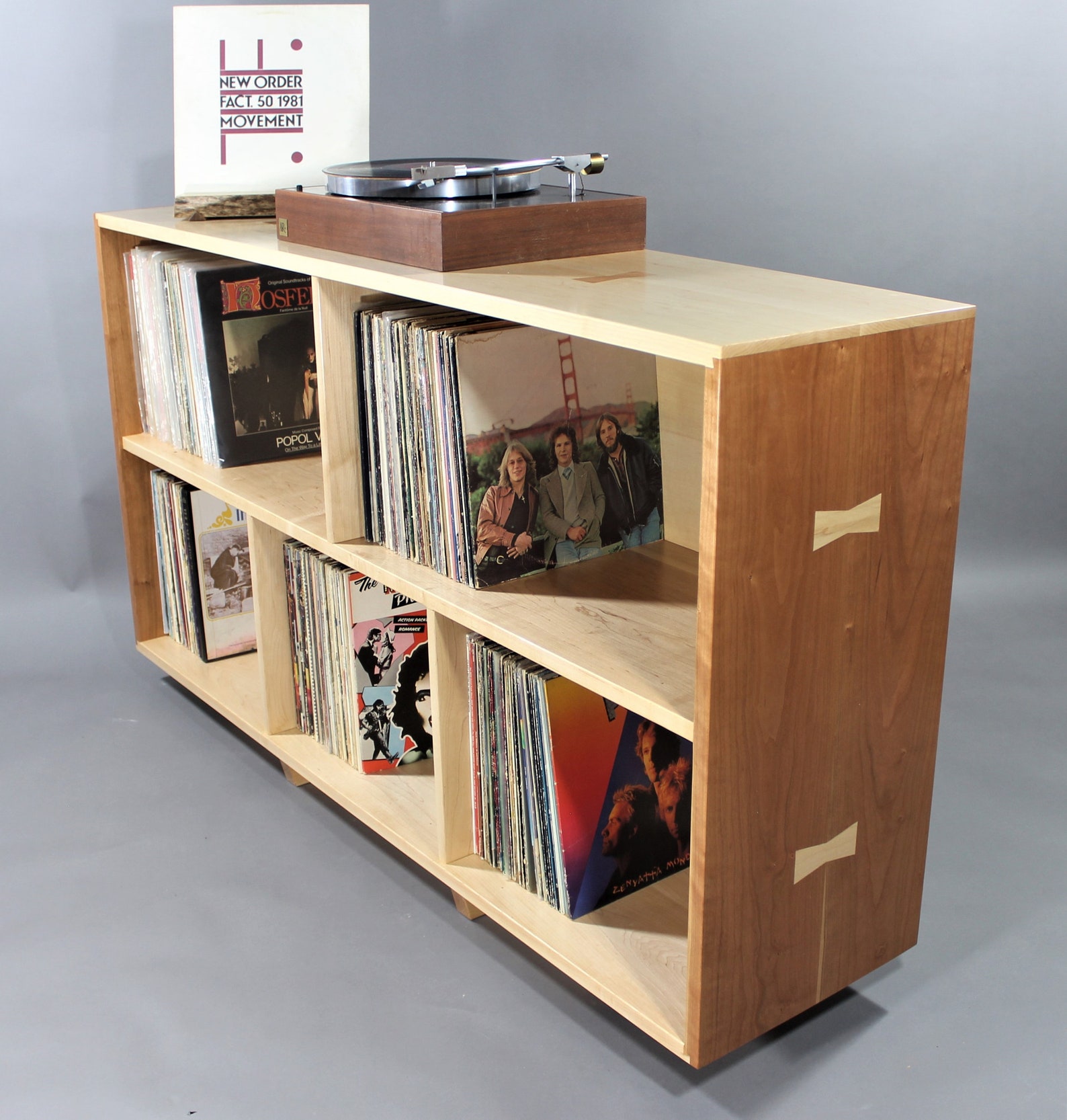 Solid Hard Maple and Cherry Record Vinyl Storage Unit Bookcase - Etsy