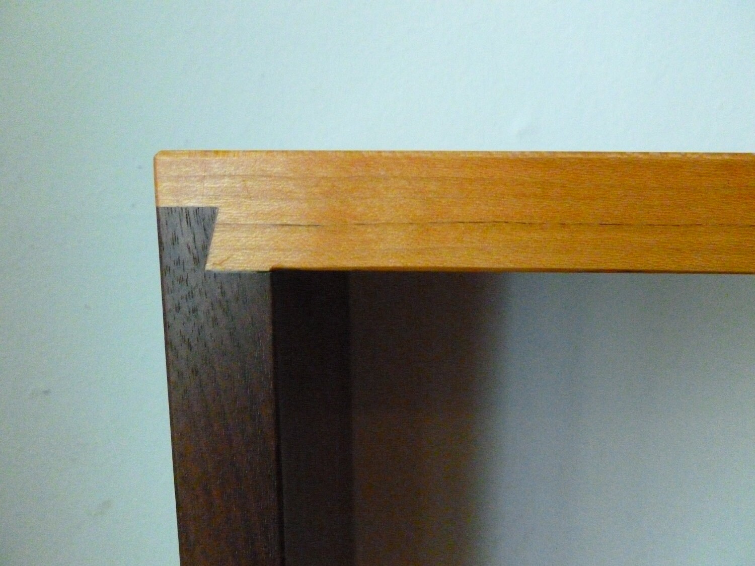 Single Simple Elegant Walnut and Cherry Dovetail Floating Wall Boxes ...
