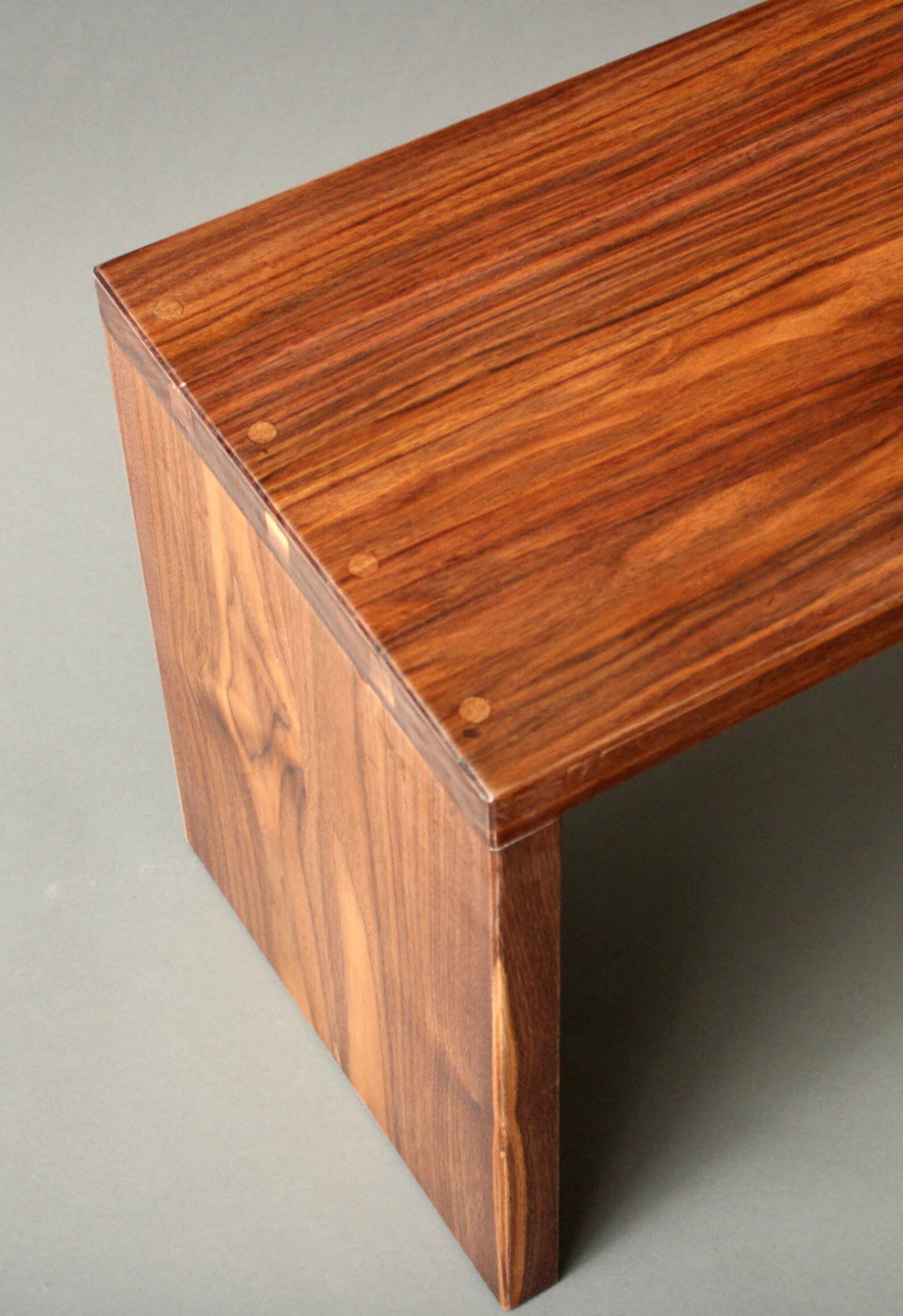 Walnut Large Bench Mid Century to Modern Style for Your - Etsy