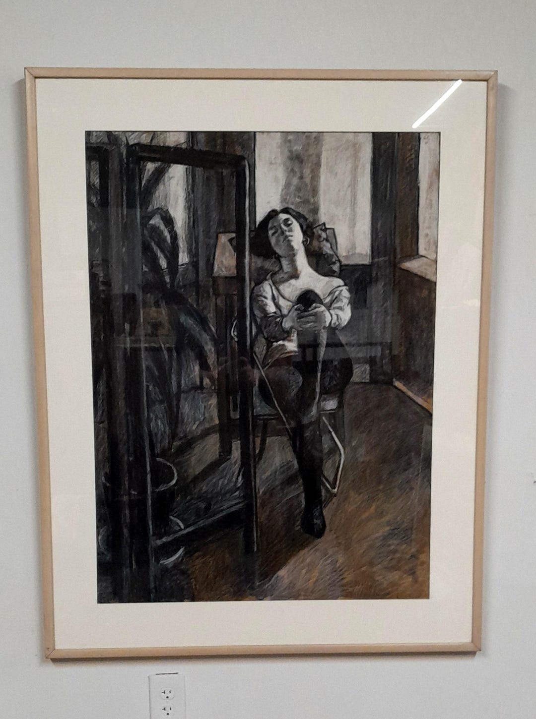 ROBERT FINCH 20th C. American CONTEMPORARY Mixed Media Study of Woman ...
