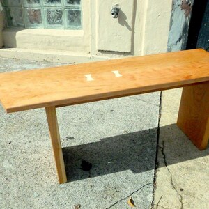 Mid Century Studio Modern Style Gallery Entry Shoe Bench Coffee or ...