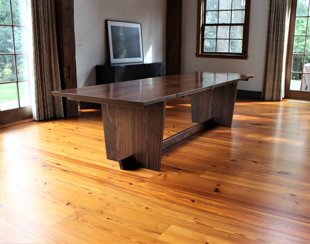 Live Edge Solid Walnut 10 Foot Dining Table Inspired by George Nakashima Minguren II - Etsy