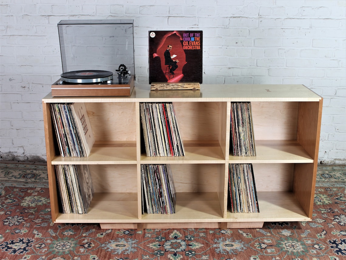 Solid Hard Maple and Cherry Record Vinyl Storage Unit Bookcase - Etsy