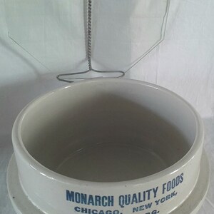 Antique Commercial Stoneware Pickle Dispenser Jar Crock Monarch Quality ...