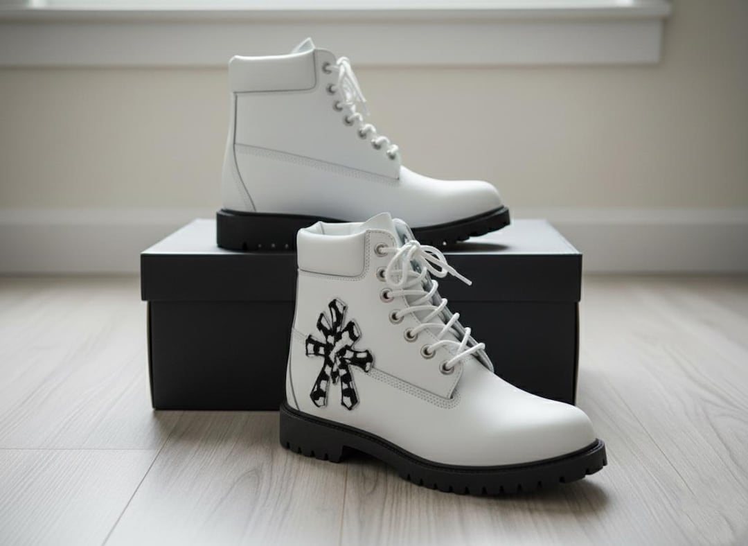 Chrome Hearts Timberland White Leopard Black - Etsy