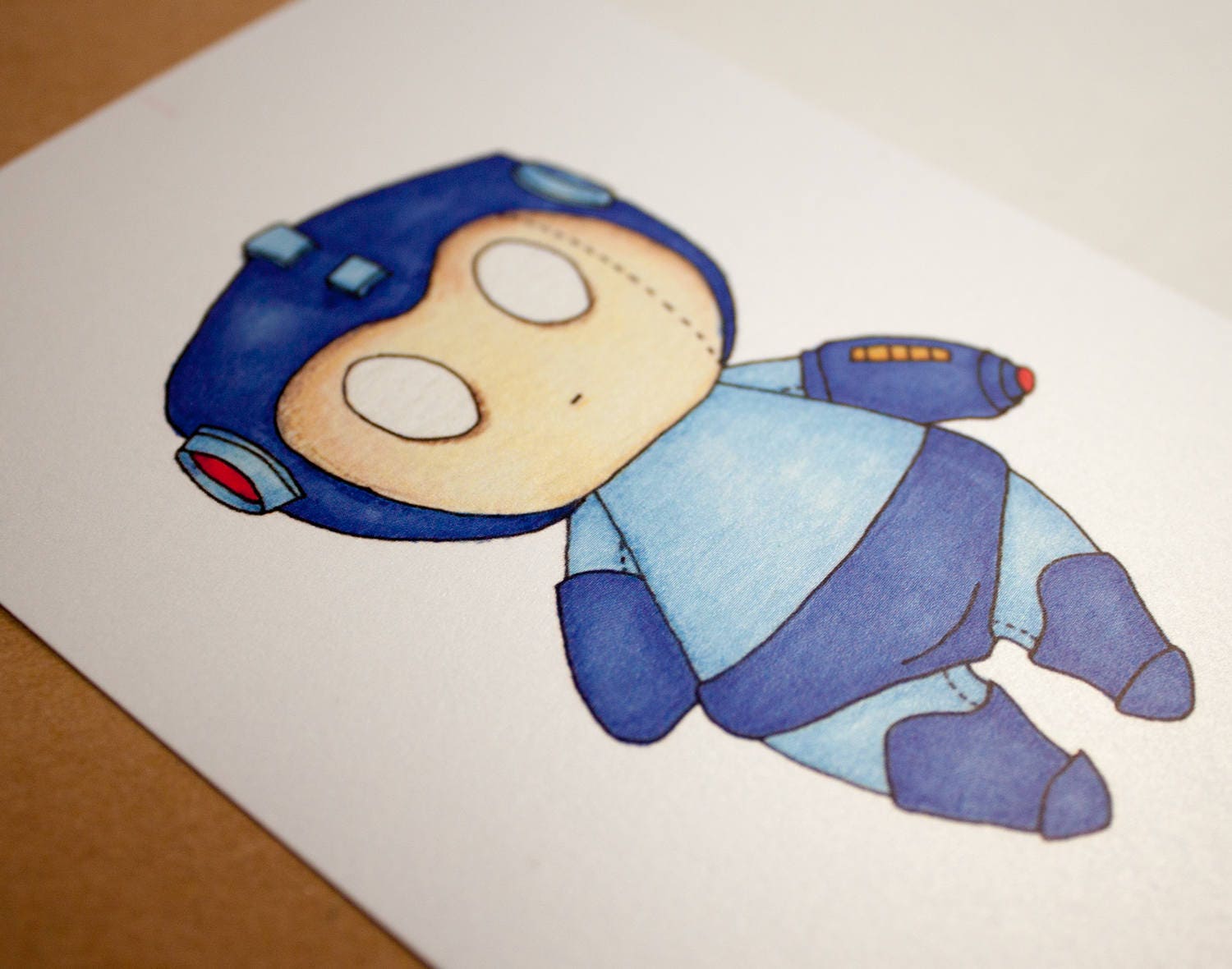 Mini Proto Man & Mega Man Set - 4x6 Print [ Capcom / Fan Art / Chibi ...