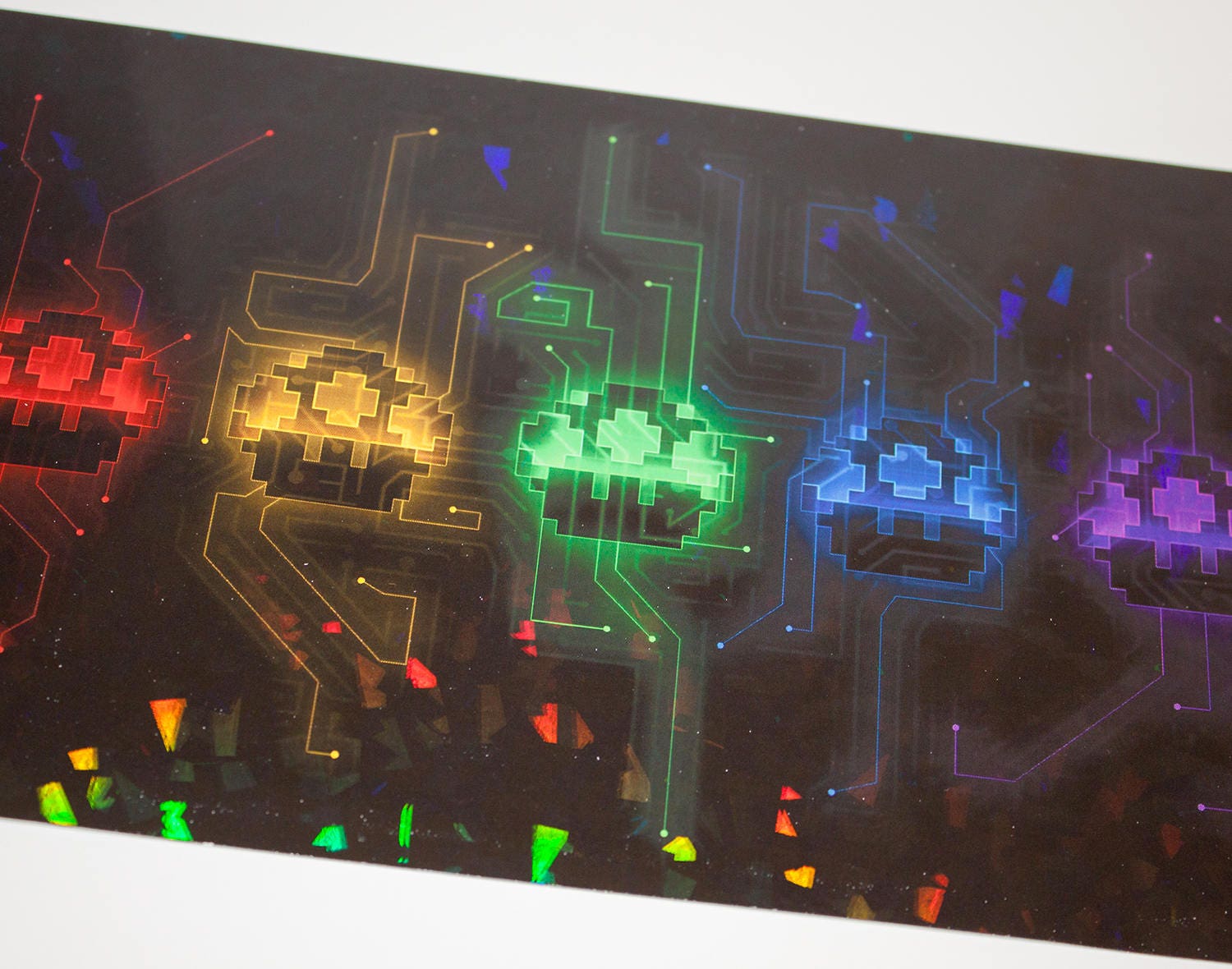 Mario Mushrooms X Tron 8x5 Holographic Print Mario / Tron / Space ...