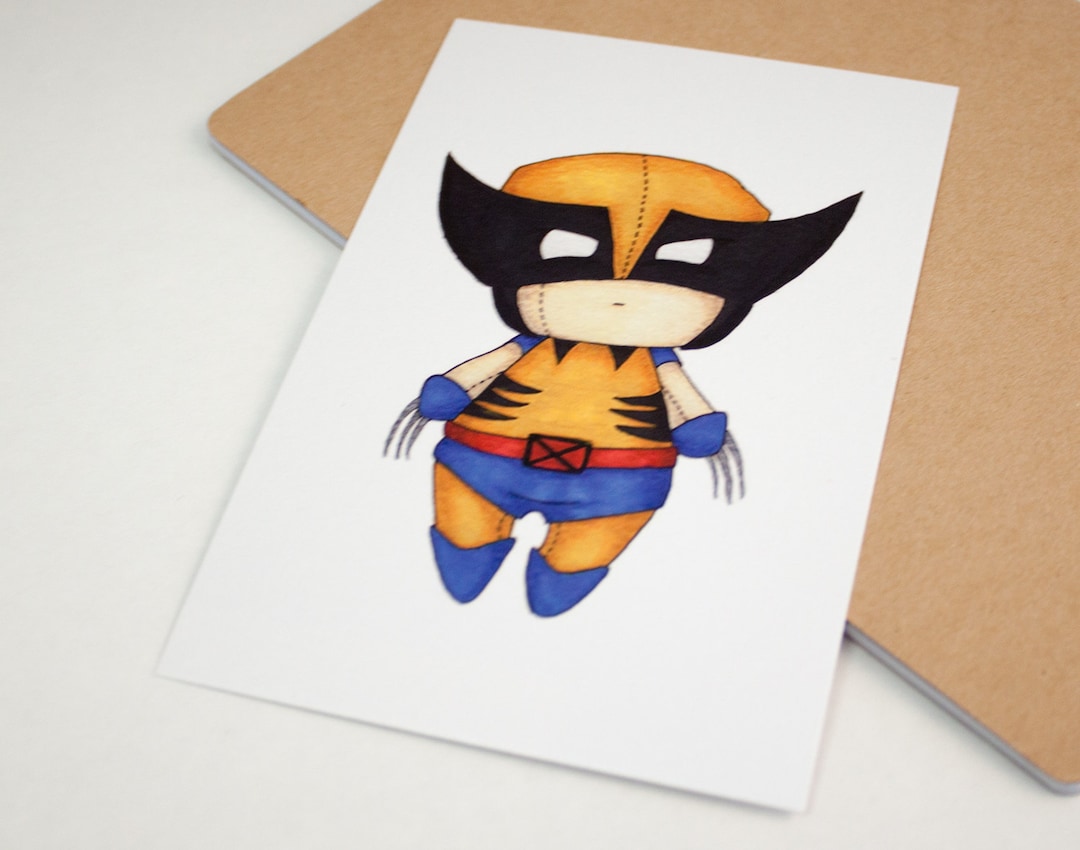 Mini Wolverine - 4x6 Print [ Marvel / Logan / X-men / Fan Art / Chibi ...