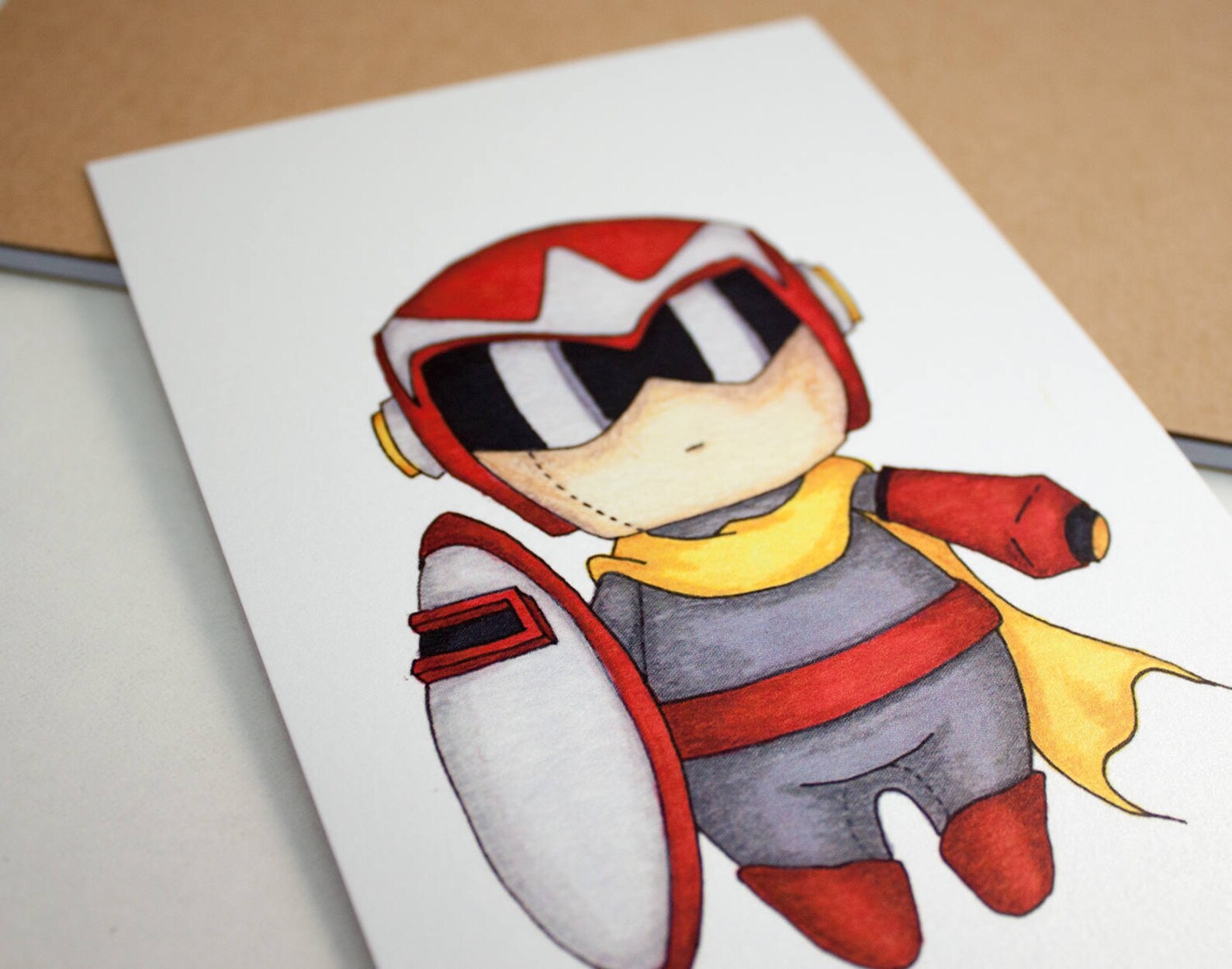 Mini Proto Man & Mega Man Set - 4x6 Print [ Capcom / Fan Art / Chibi ...