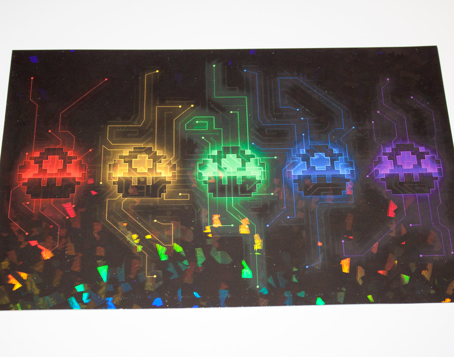 Mario Mushrooms X Tron 8x5 Holographic Print Mario / Tron / Space ...