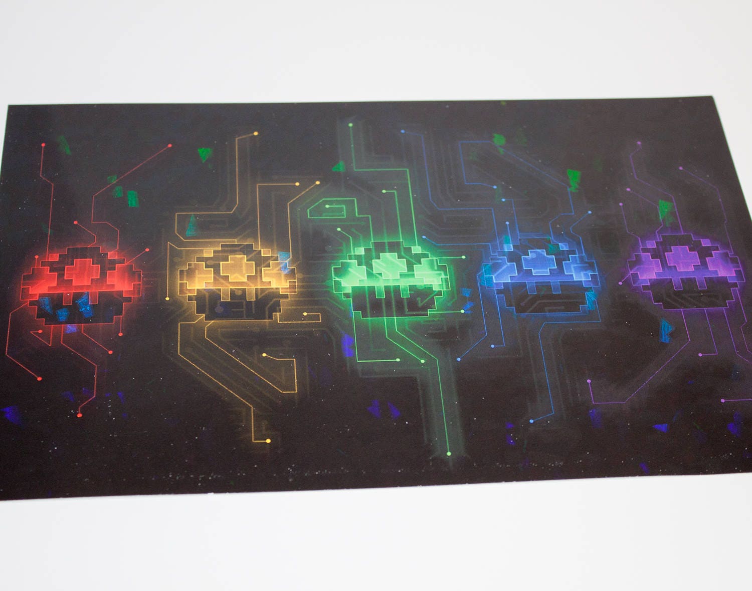 Mario Mushrooms X Tron 8x5 Holographic Print Mario / Tron / Space ...