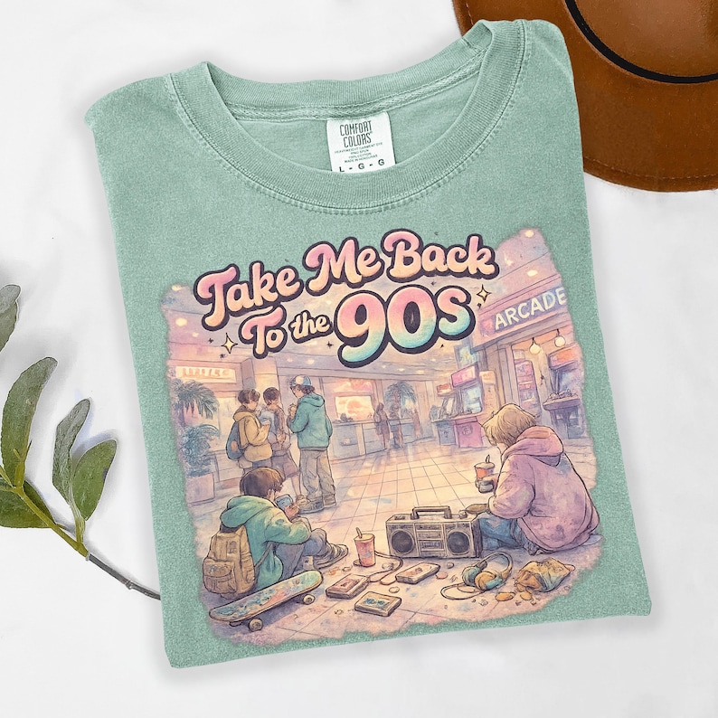 Take Me Back to the 90s Shirt, 90s Mall Nostalgia Tee, Retro Pastel ...