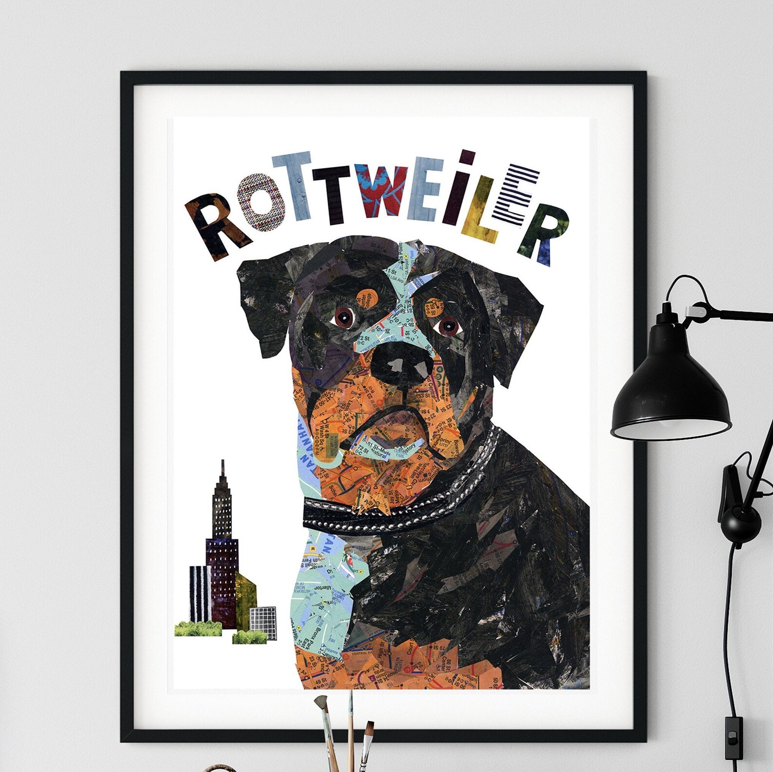 Rottweiler Art Print/rottweiler Print - Etsy
