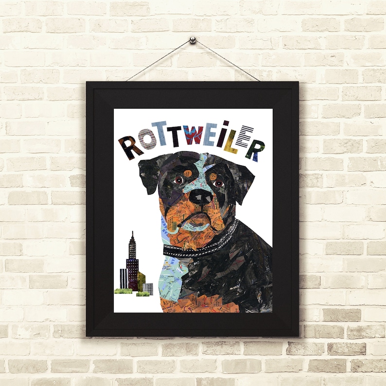 Rottweiler Art Print/rottweiler Print - Etsy