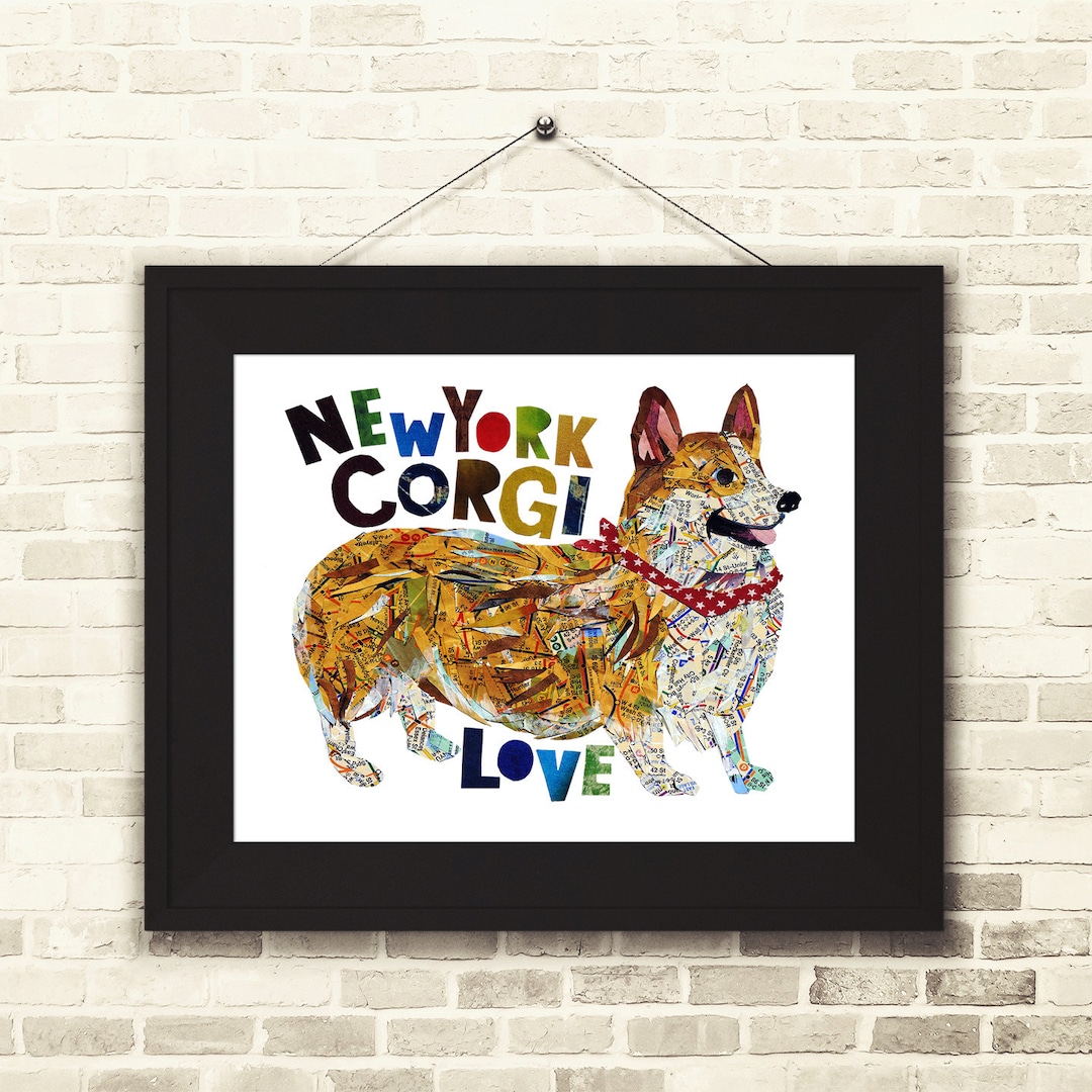 Corgi Art-corgi Print -dog Art-dog Decor-corgi Gift-gift for Mom-corgi ...