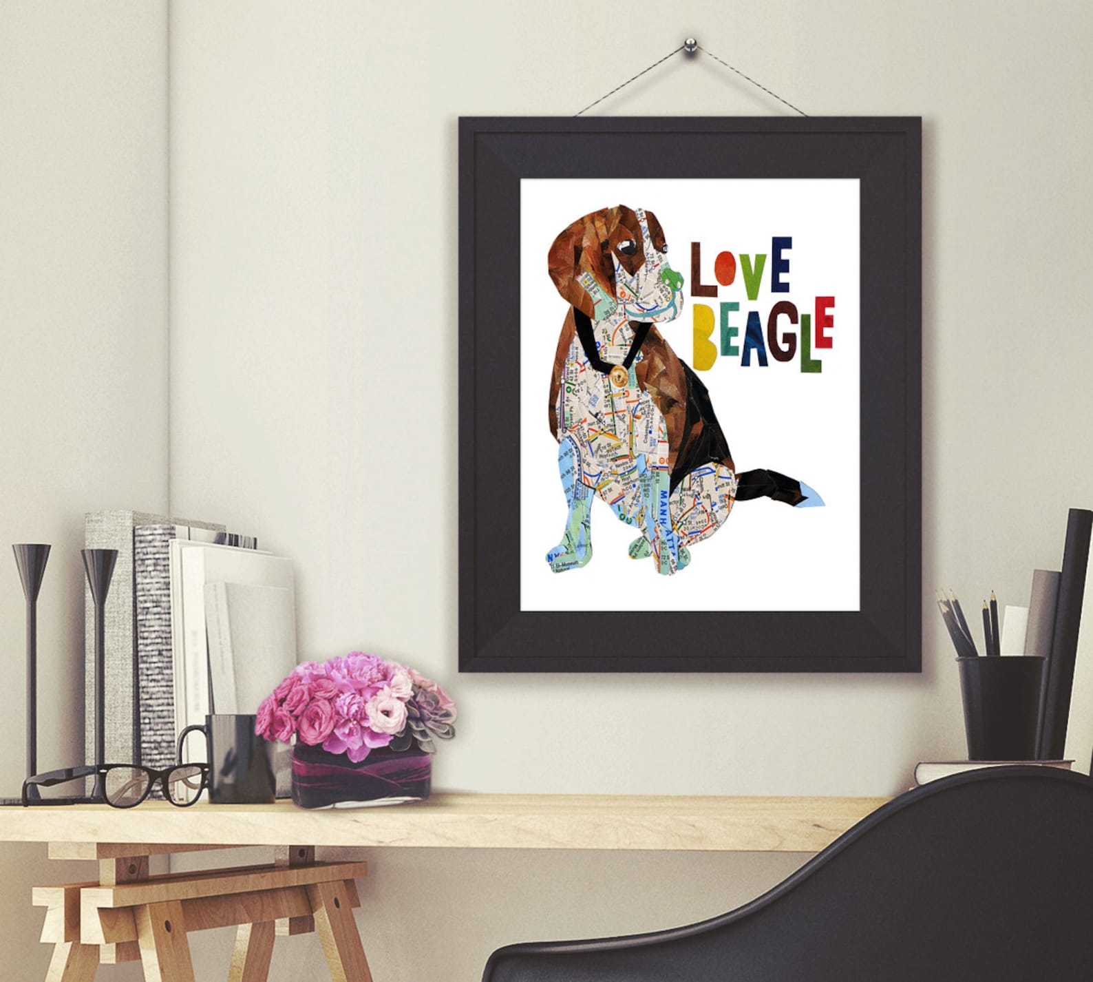 Beagle-beagle Dog Art-dog Art dog Decor-beagle Gift-gift for - Etsy