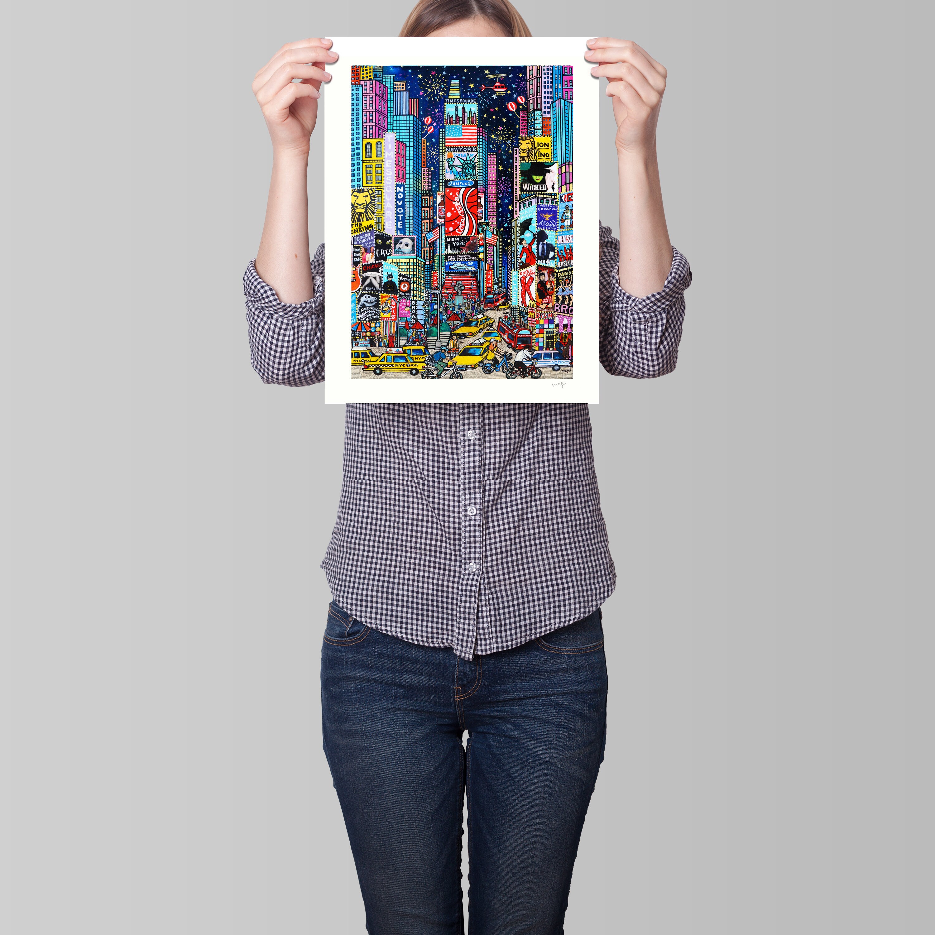 Times Square ART- New York Art Original -new York Art Home -new York ...