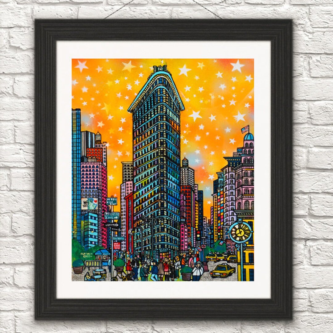 Flatiron Building Art Print/ New York Art/art Print Giclee /newyork Art ...