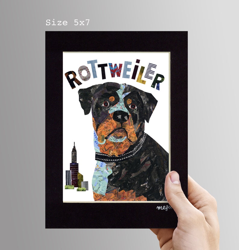 Rottweiler Art Print/rottweiler Print - Etsy