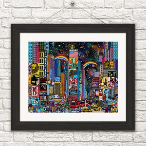 Times Square Art Print/ Times Square Print/the Center of Universe Times ...