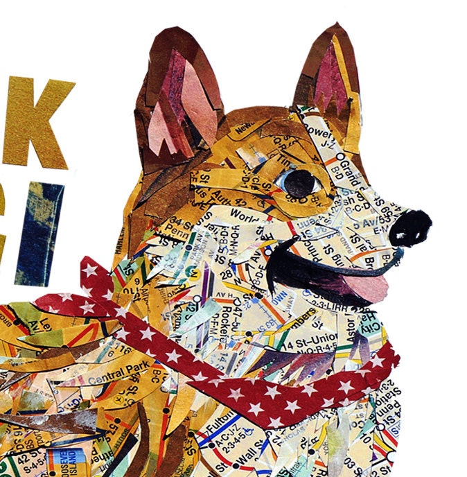 Corgi Art Print – Map Dog LOVE NEW YORK, Dog Lover Gift - Etsy