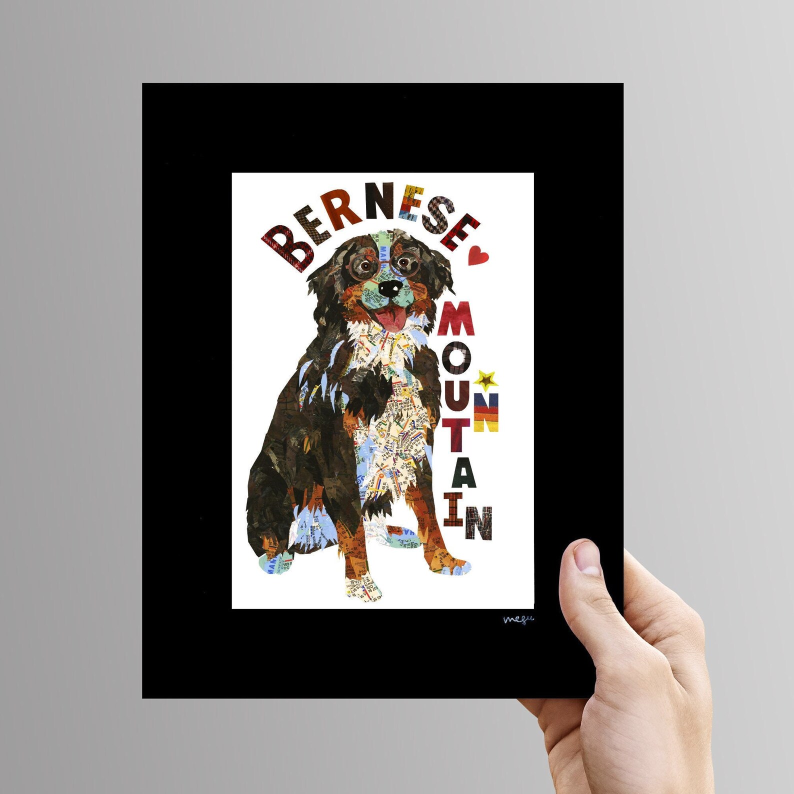 Bernese Mountain Dog Art Print/bernese MOUNTAIN Art Print/bernese ...