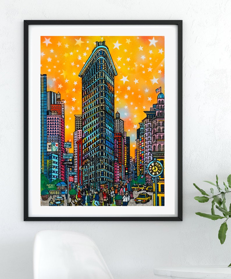Flatiron Building Art Print/ New York Art/art Print Giclee - Etsy